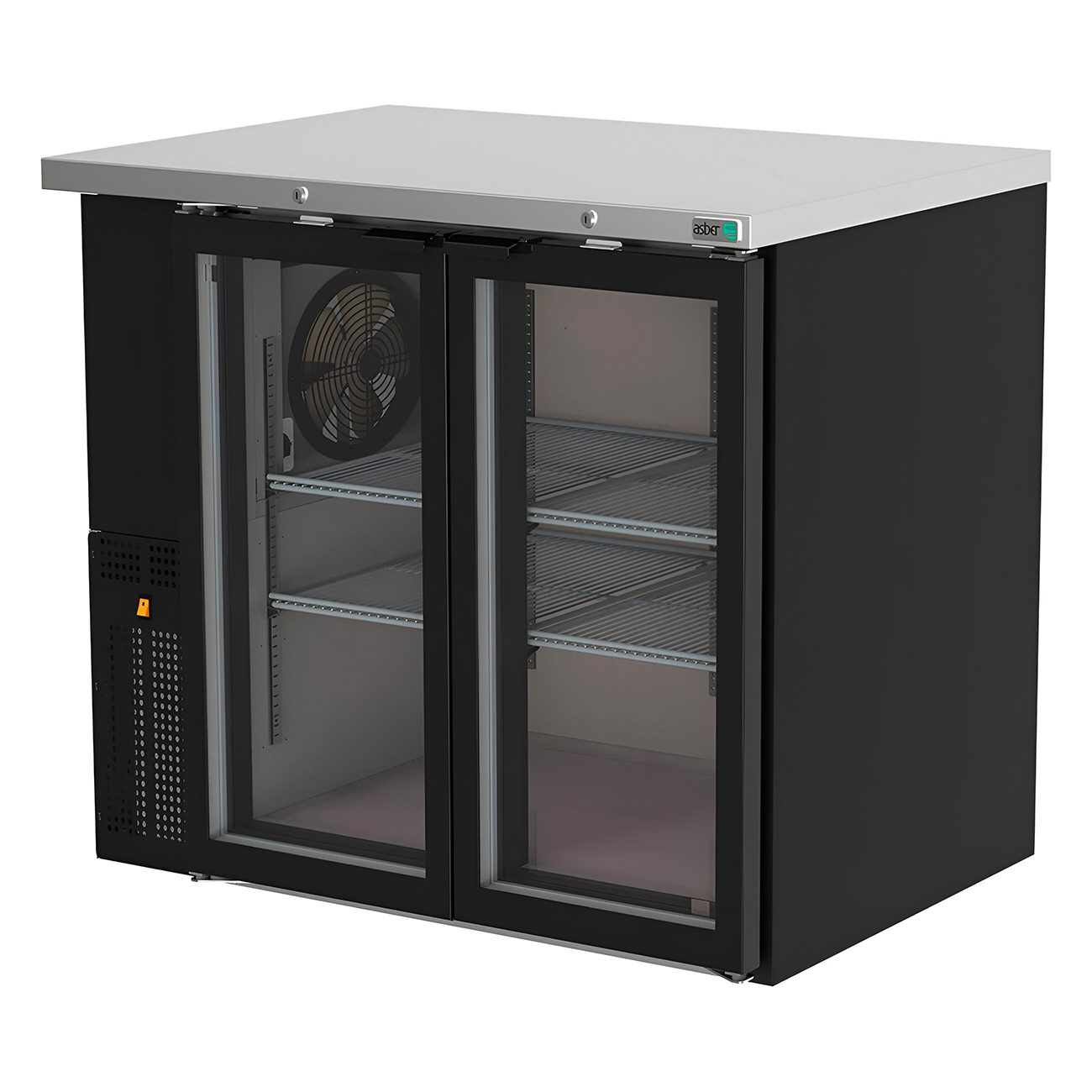 Refrigerador Contrabarra Vinil Negro ASBER ABBC-24-48-G HC
