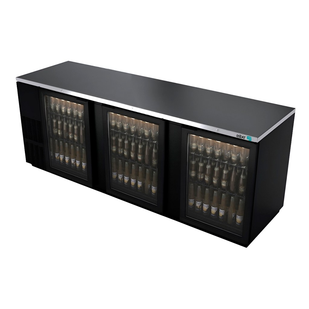 Refrigerador Contrabarra Vinil Negro ASBER ABBC-94G HC