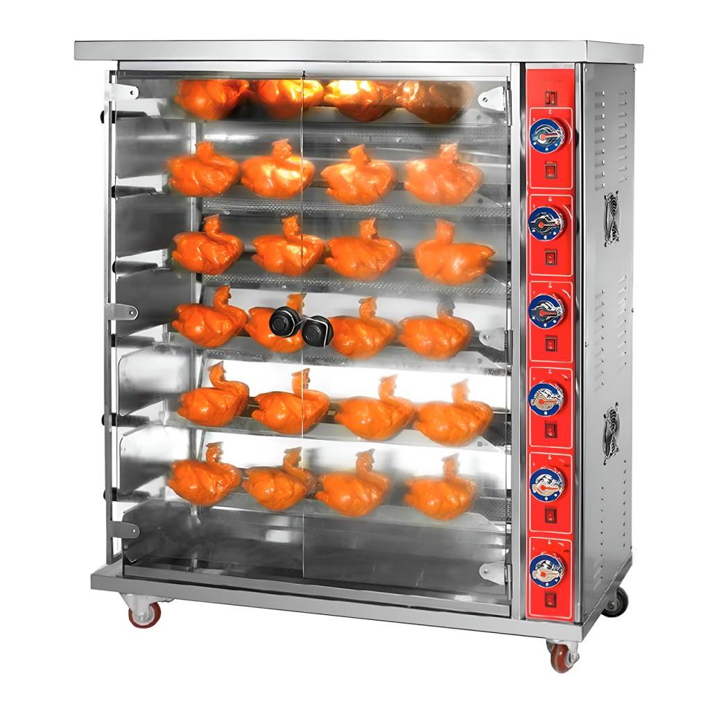 Rostizador de pollos A Gas 6 Varillas 24 A 30 Pollos MIGSA WE32