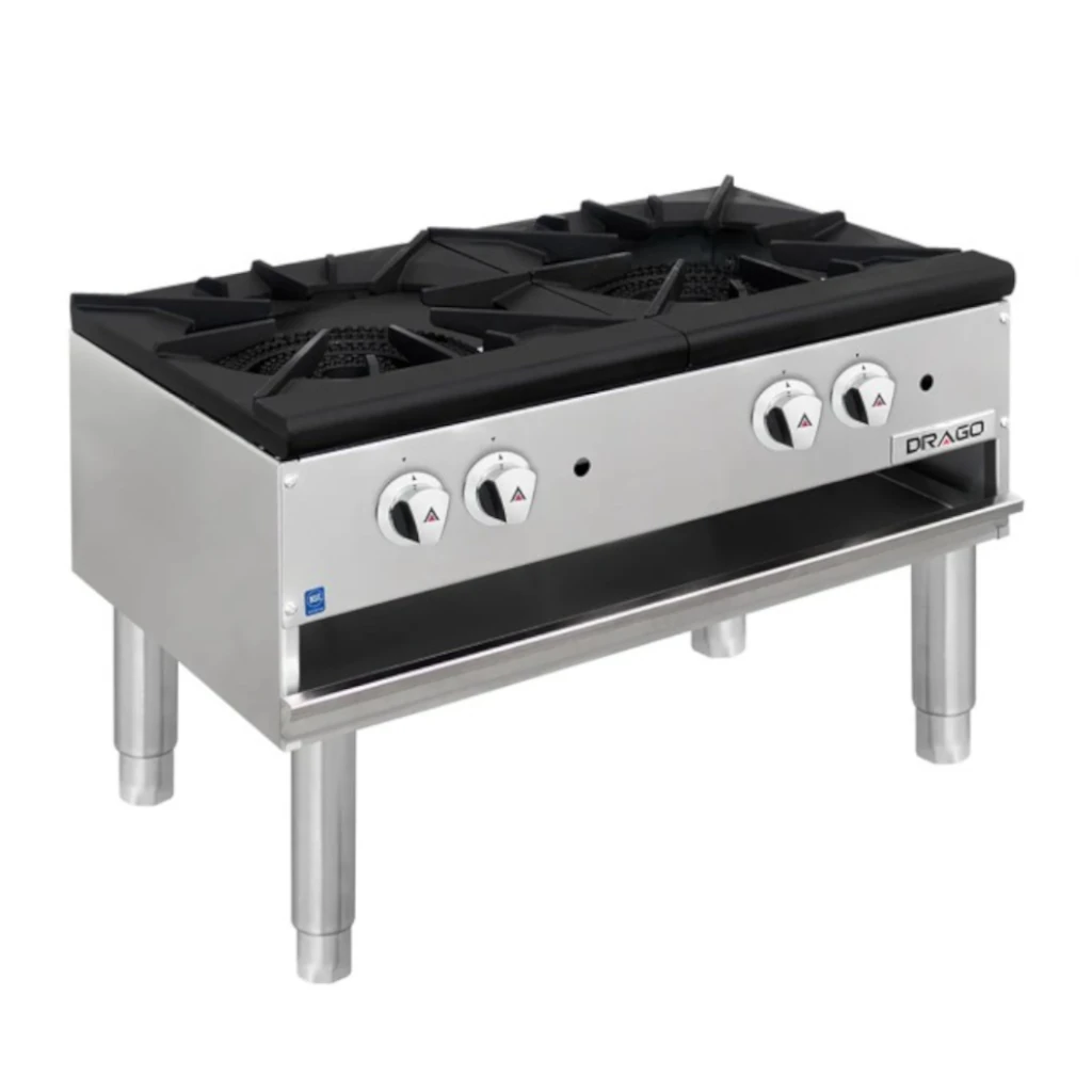 Estufon de 2 secciones horizontal patas DRAGO GPFO-02-HSH